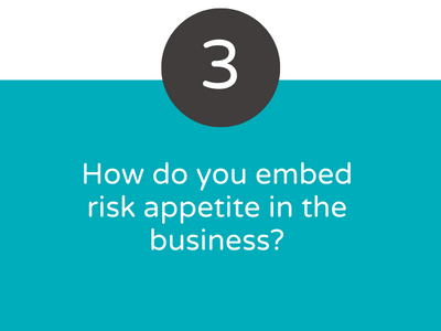 What is risk appetite and how do you implement it?