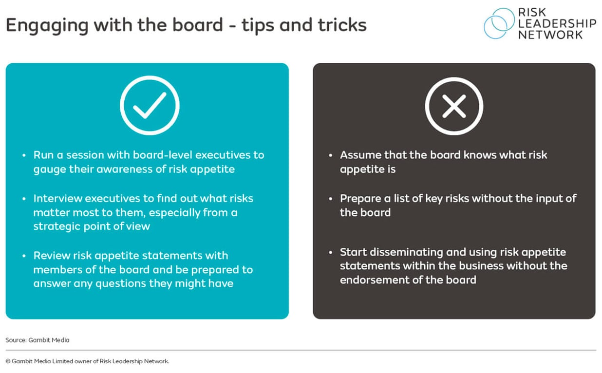 What is risk appetite and how do you implement it?