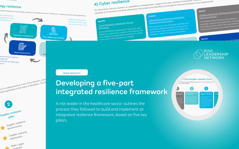 Case study | Developing a five-part integrated resilience framework