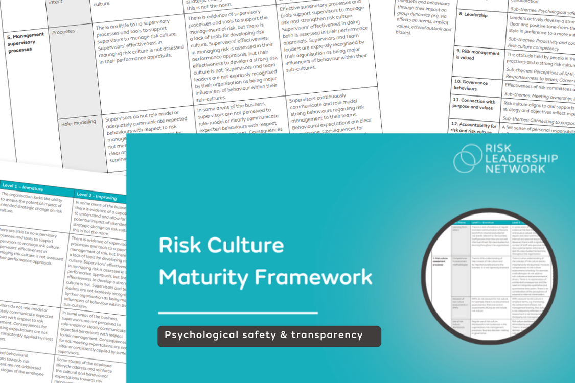 Download | Risk Culture Maturity Framework | Psychological safety and ...